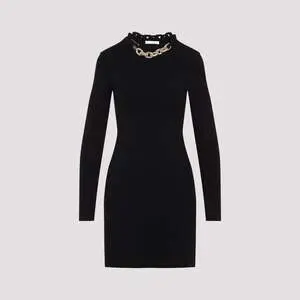 Rabanne Silk Mini Dress - Black