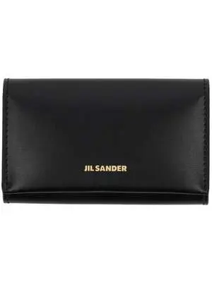 JIL SANDER Embossed Keyrings Leather Key Pouch