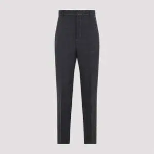 Moschino Wool Tailored Straight Leg Pants - Grey