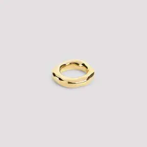 JIL SANDER Irregular Edges Ring In Brass - Metallic