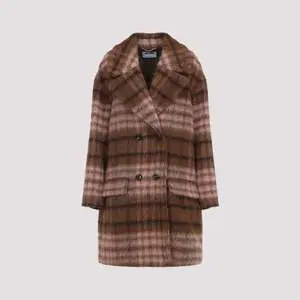 Moschino Checked-pattern Double-breasted Coat