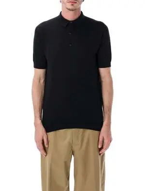 John Smedley Adrian Mini Polo Shirt - Black