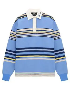 Amiri Amiri Oversized Long-Sleeved Polo Shirt Blu