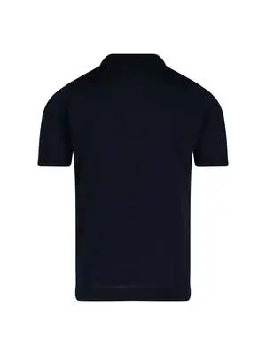 John Smedley Signature Knit Polo Shirt Size - Blue