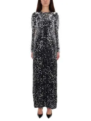 Rabanne Sequin Ombre-effect Long Dress - Black