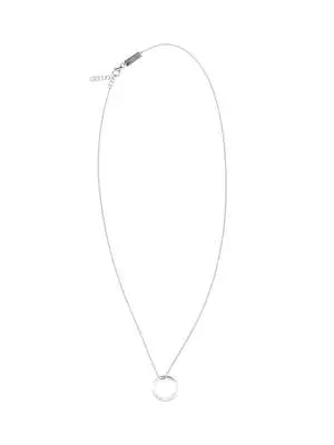 MAISON MARGIELA Logo Reference Necklace With Ring - Silver
