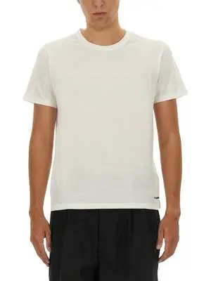 JIL SANDER Crew-neck Fitted T-shirt - White
