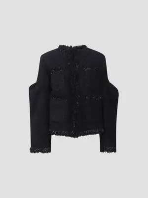 Sacai Chic Tweed Jacket - Black
