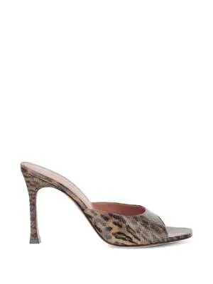 Amina Muaddi AMINA MUADDI 95mm Stiletto Heel Sandals Marrone