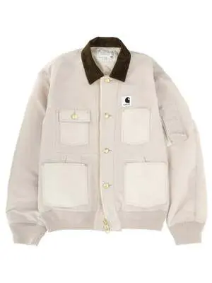 SACAI X CARHARTT WIP Nylon Twill X Duck Blouson - Ivory