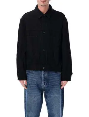 Studio Nicholson Nyle Crinkle Denim Jacket - Black