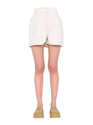 SUNNEI X ELEONORA BONUCCI Logo Patch Shorts - Beige
