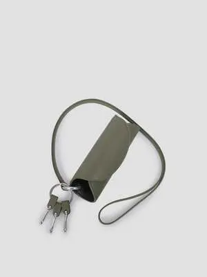 JIL SANDER Leather Multiple Ket-he Ring Bag - Celadon