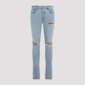Amiri Croc Mx1 Ripped-design Jeans