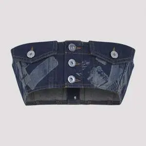 JEAN PAUL GAULTIER Denim Bra Top - Blue