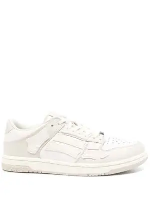 Amiri AMIRI Sewn Skeleton Leather Applique Sneakers Beige