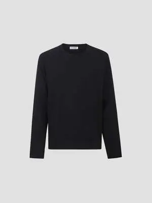 JIL SANDER Striped Long Sleeve Cotton T-shirt - Black
