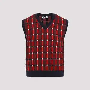 JIL SANDER Sleeveless Knit Vest For - Red
