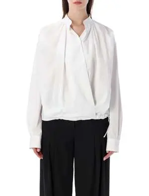 Dries Van Noten DRIES VAN NOTEN Wide-Leg Pleated Cotton Trousers White