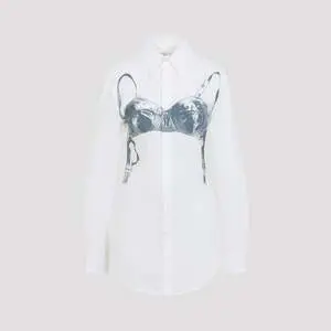 JEAN PAUL GAULTIER Bra-print Cotton Shirt - Multicolour