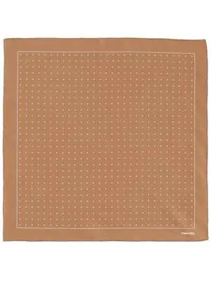 TOM FORD Tom Ford Polka Dot Silk Scarf Beige