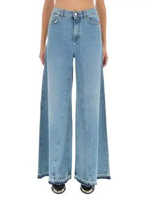 AMISH SUPPLIES Colette Rinse Wide Leg Jeans - Denim