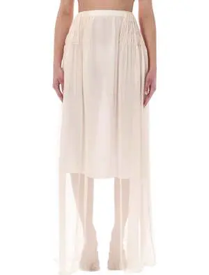 Dries Van Noten Sheer High-waist Maxi Skirt