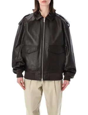 THE FRANKIE SHOP Oversized Reimagined Classic Jacket - Brown