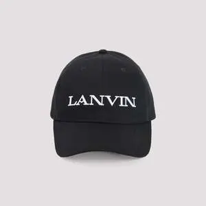 LANVIN Logo Embroidered Baseball Cap - Black