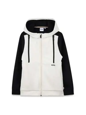 BOSS Zip-up Cardigan Set With Shorts