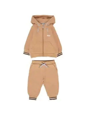 BOSS Hooded Sweatshirt And Jogger Set - Beige