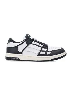 Amiri Skeleton Application Sneakers With Two-tone Rubber Sole - Black
