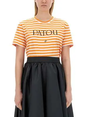 PATOU Striped Logo T-shirt - Multicolour