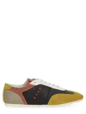 Marni Leather And Suede Low-top Sneakers - Multicolour
