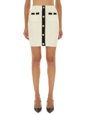SELF-PORTRAIT Sequin Knit Mini Skirt