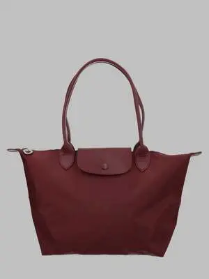 Longchamp Foldable Nylon Tote Bag - Bordeaux