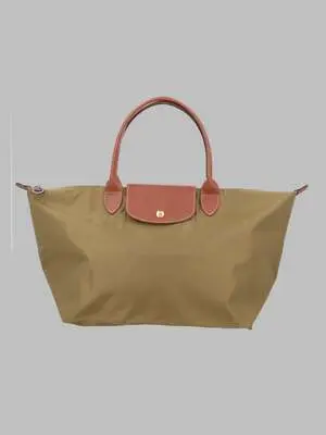 Longchamp Foldable Nylon Tote Bag - Green