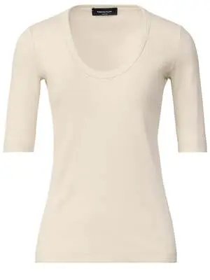 Fabiana Filippi Cotton Elastane T-shirt - Ivory