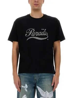 3.PARADIS Crystal-embellished Logo T-shirt - Black
