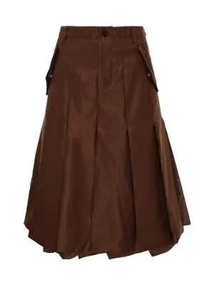 Sacai Nylon Twill Mini Skirt With Adjustable Tabs
