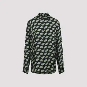 Dries Van Noten Printed Twill Shirt - Black
