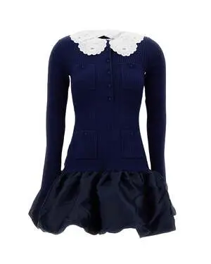 SELF-PORTRAIT Mini Dress - Navy