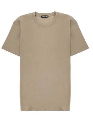 TOM FORD Logo Embroidery T-shirt - Green