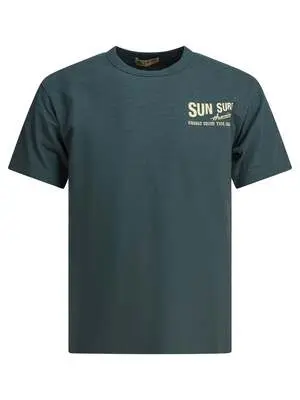 SUN SURF Logo T-shirt Regular Fit, Short Sleeves - Green