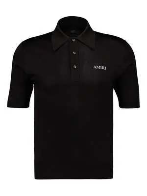 Amiri Classic Polo Shirt With Three Button Closure Size - Black