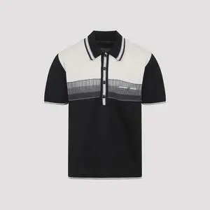 Amiri Mini Striped Polo For Fw25 - Black
