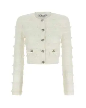 SELF-PORTRAIT Chic Light Sweater For Ss26 Collection - White