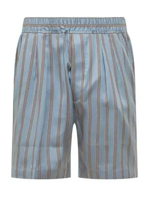 TOM FORD Silk Lounge Shorts With Buffalo Horn Button Detail