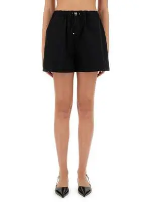 Moschino Wide Fit Cotton Blend Shorts - Black