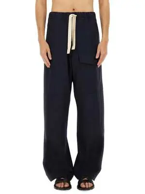 Dries Van Noten Cotton Tailored Trousers - Blue